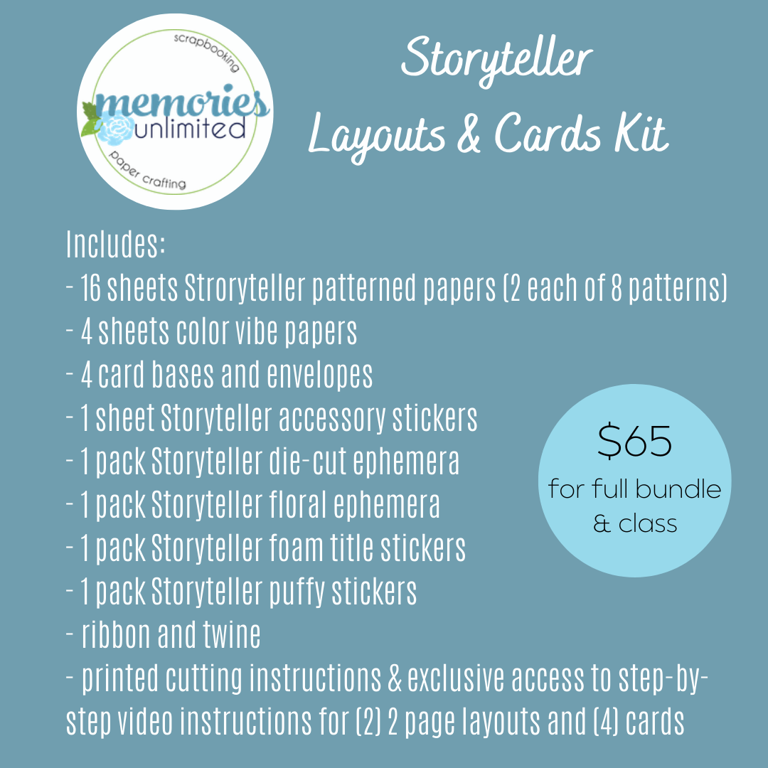 Storyteller Layouts & Cards Kit – Memories Unlimited